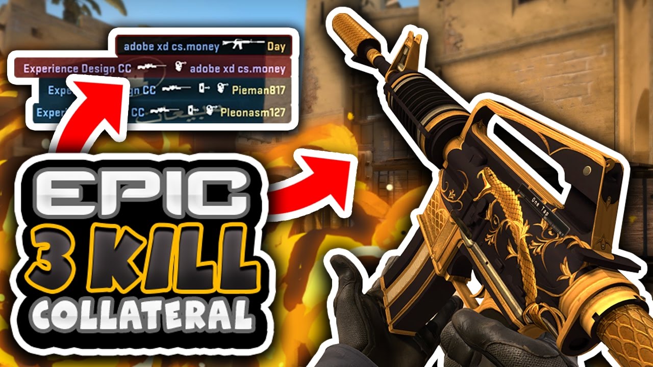 EPIC 3 KILL COLLATERAL! (CS:GO Funny Moments in Competitive) - YouTube