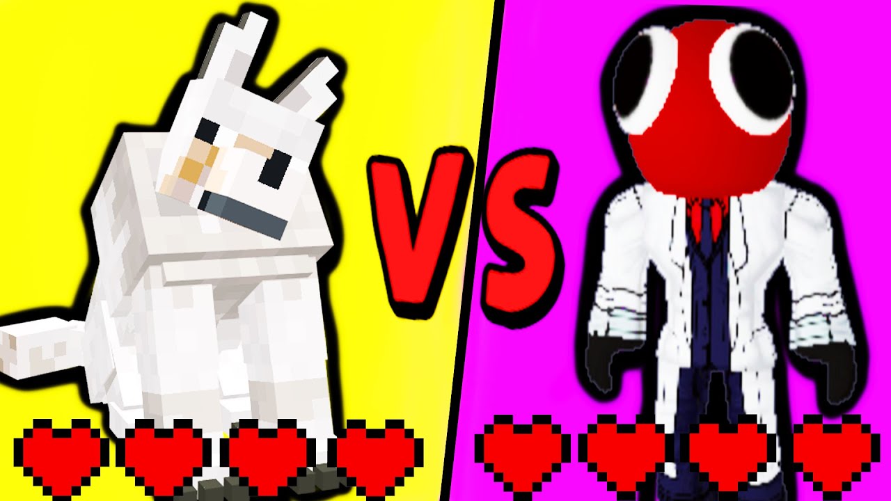 Mutant Wolf VS Red Rainbow Friends battle in minecraft - YouTube