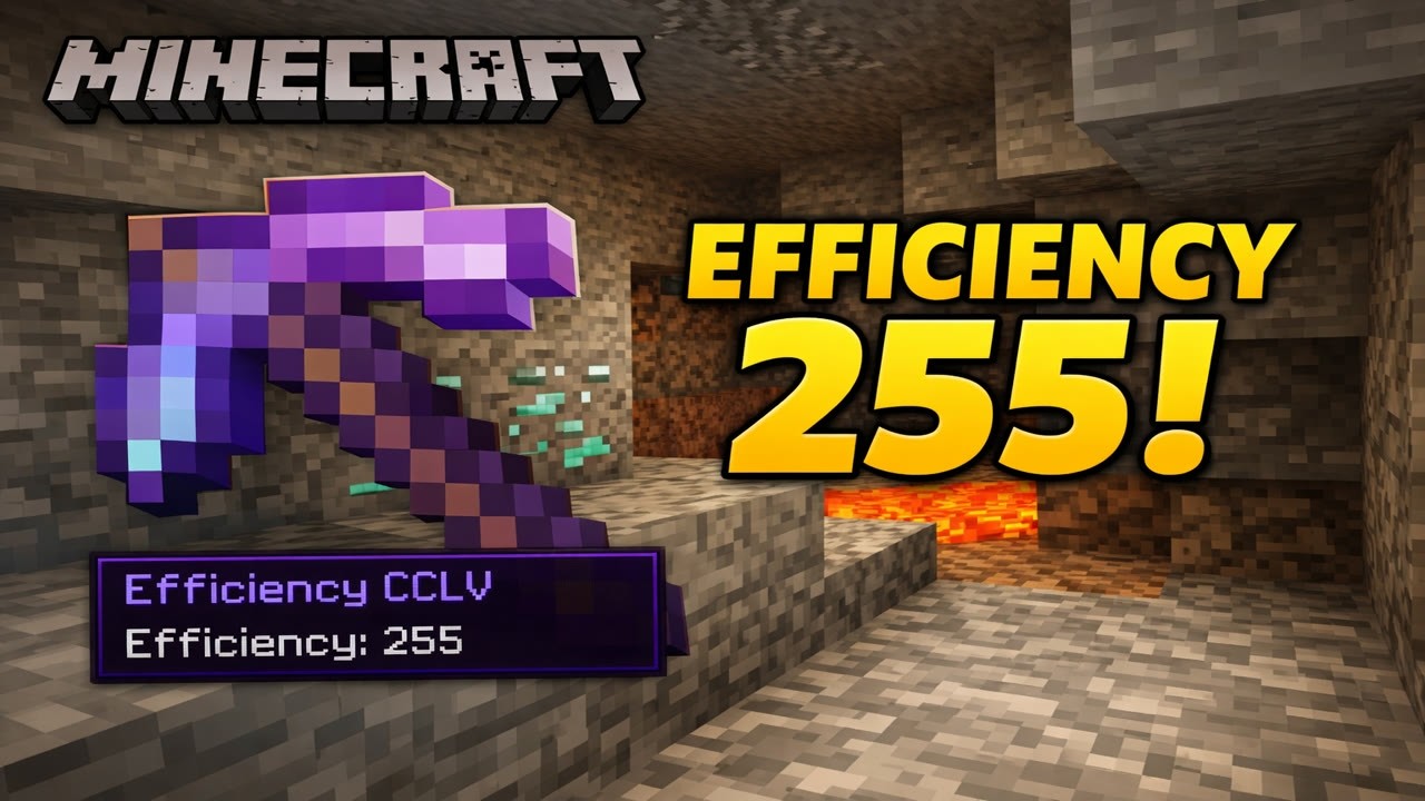 How To Get The 255 Efficiency Level On Your Pickaxe In Minecraft 1.21.5 ...