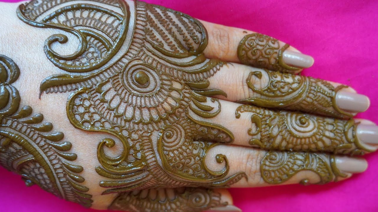 दुल्हन मेहंदी डिज़ाइन back full hand bridal mehandi design l mehandi l ...