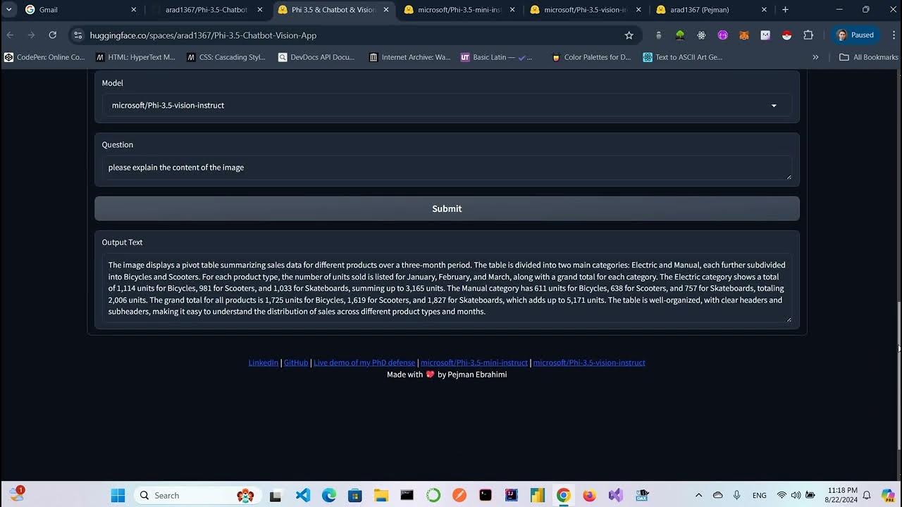 Phi-3.5 Chatbot & Vision App - Two Apps in one App (Gradio SDK & Hugging Face deployment) - YouTube