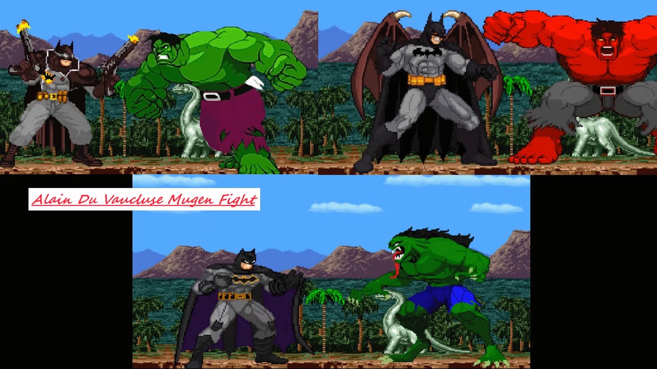 Mugen : Batman Vs Hulk (Three Battle) (Request) - YouTube