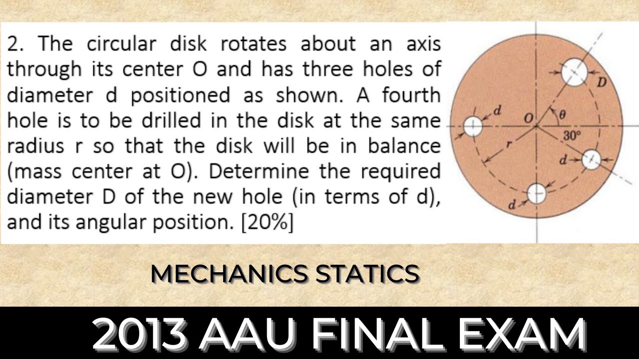 AAU Mechanics Statics Center of mass and Moment of inertia Solution ...
