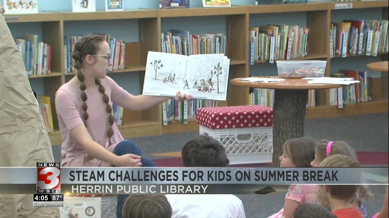 Library holds STEAM challenges over Summer break - YouTube