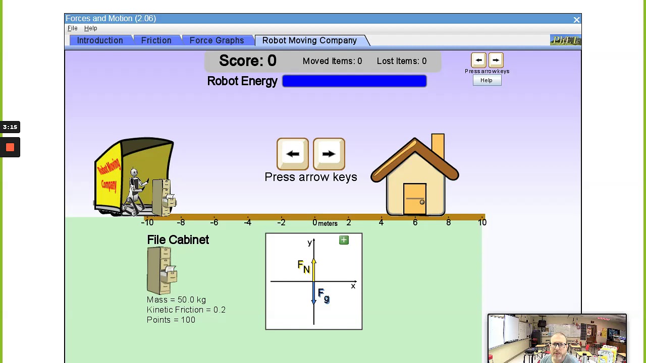 PhET: Friction and Free Body Diagrams - 20 November, 2020 - YouTube