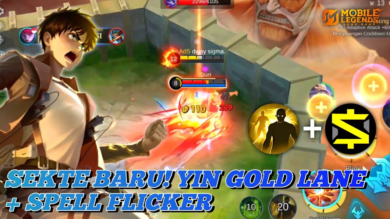 YIN GOLD LANE APAKAH BISA JADI MOMOK BUAT PARA MM⁉️ YIN SKIN EREN AOT‼️ ...