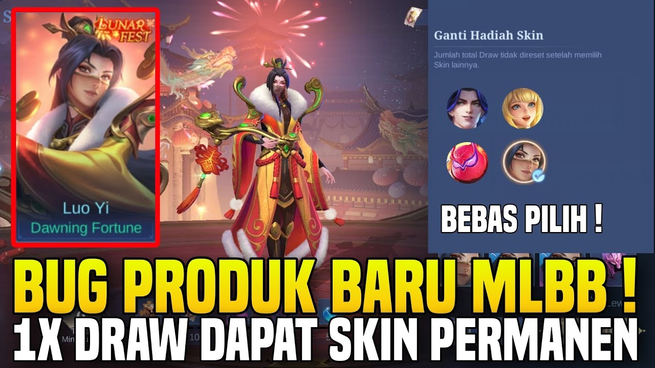 BUG PRODUK TERBARU MLBB ! 1X DRAW LANGSUNG DAPAT SKIN GRATISAN BEBAS ...