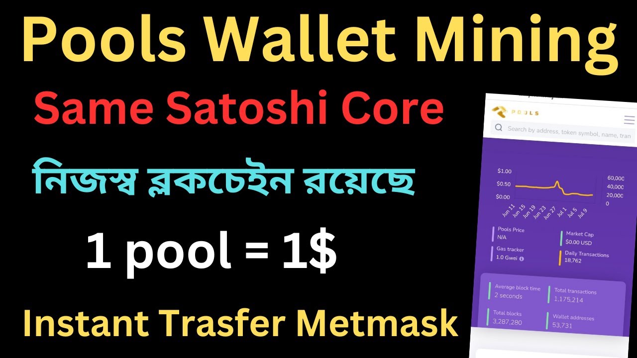 Pools Wallet Mining | Satoshi core same projcet | New mining app ...