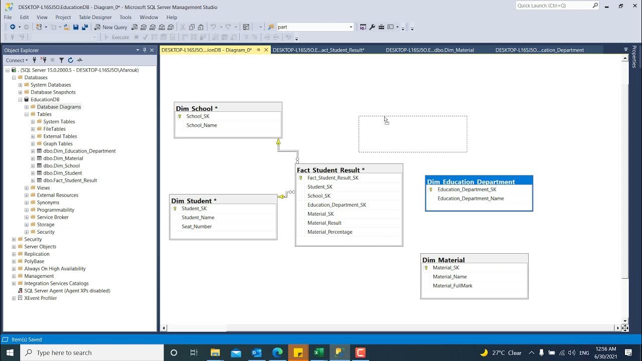Create Data Warehouse Fact and Dimensions - بالعربي - YouTube