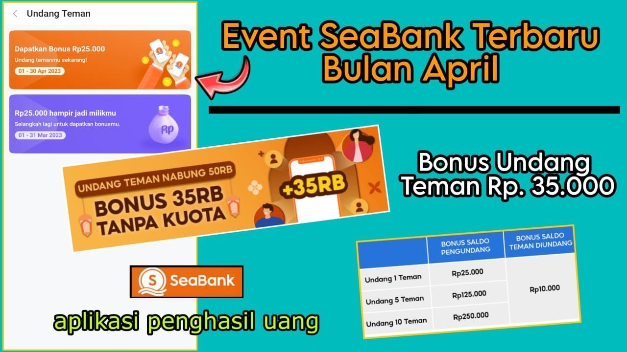 Event SeaBank Terbaru Bulan April - Bonus Undang Teman Rp. 35.000 ...