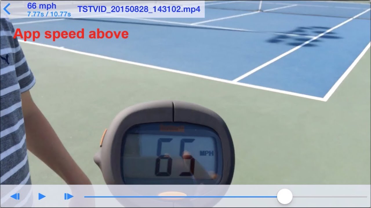 "Tennis Serve Tracker" vs. speed radar gun - YouTube