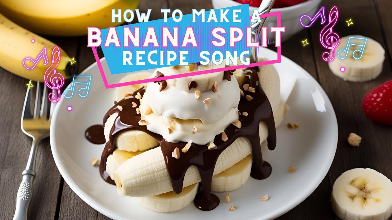 How to Make A Banana Split Recipe Song - YouTube
