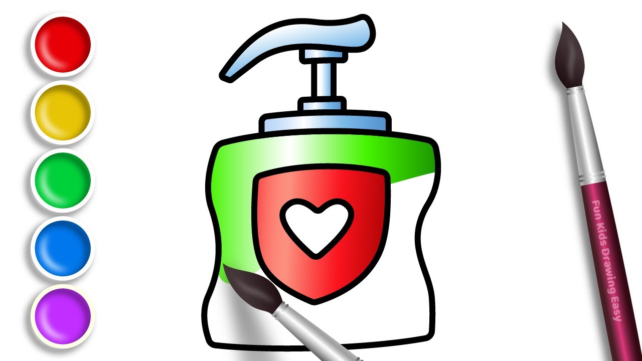 How to Draw Hand Soap For Kids | Drawing and Coloring For Kids ...