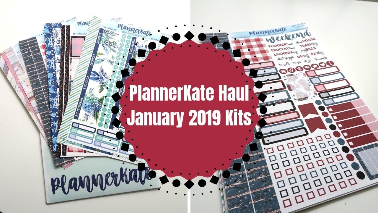 Planner Kate Haul // January 2019 Kits - YouTube
