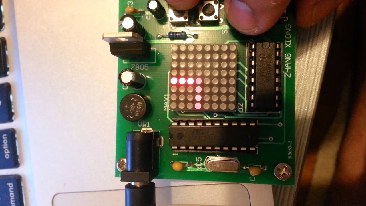 8x8 led dot array - YouTube
