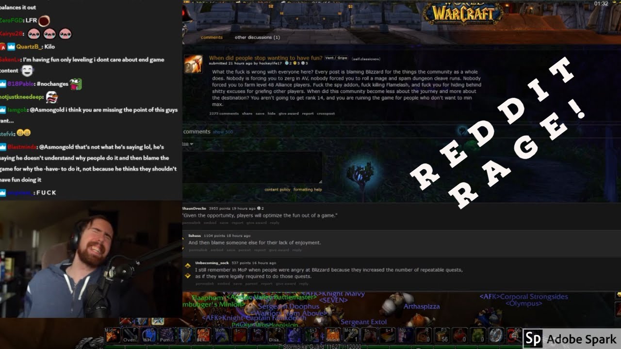 Asmongold Reacts To Classic WoW Player RAGE On Reddit - YouTube