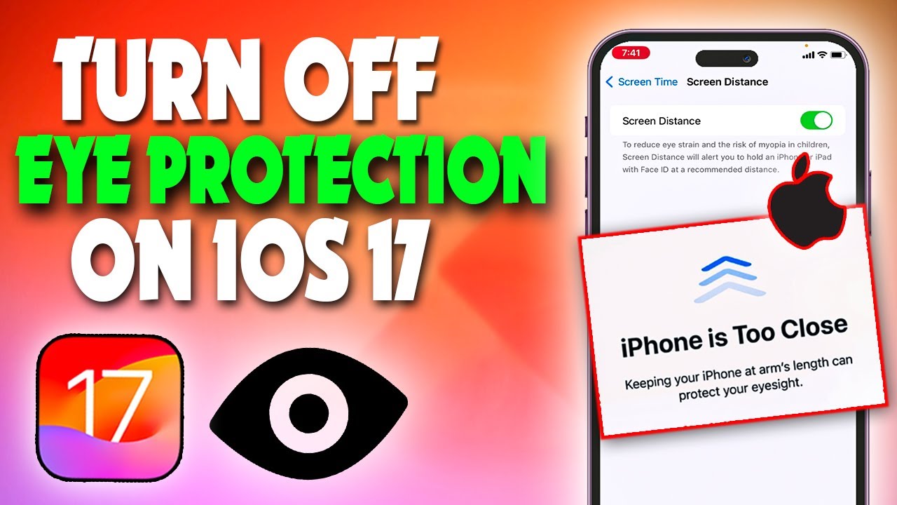 How to turn off eye protection on iOS 17 of iPhone | F HOQUE | - YouTube
