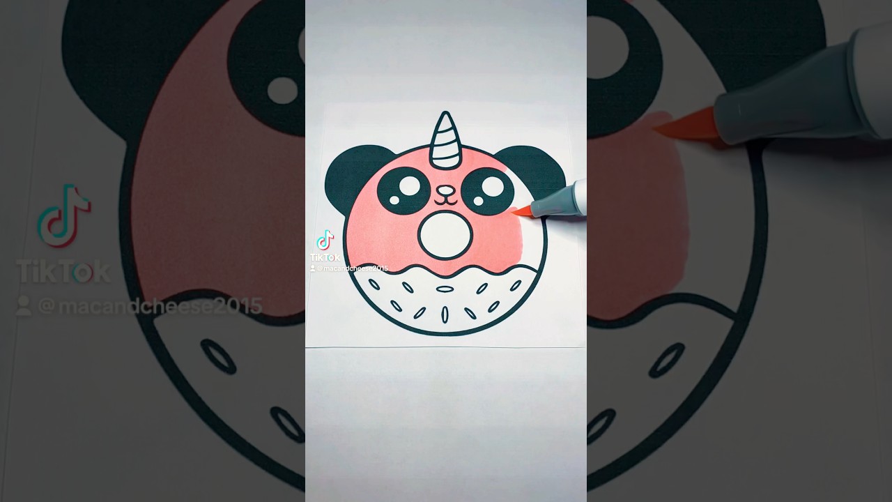 #panda #donuts #coloring #drawing #satisfying #viral #fypシ #foryou # ...