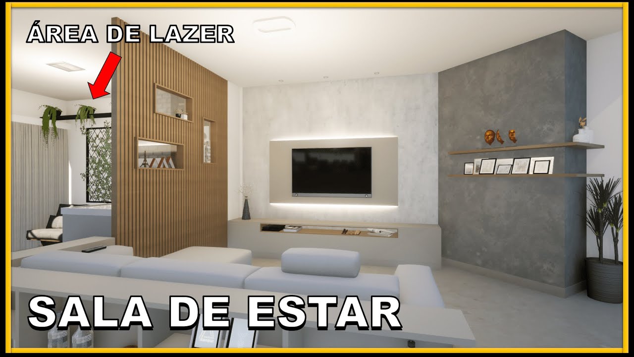 Ideia de SALA DE ESTAR com ÁREA DE LAZER integrada | Salas de Estar ...