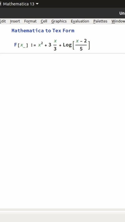 Mathematica to TeX Form - YouTube
