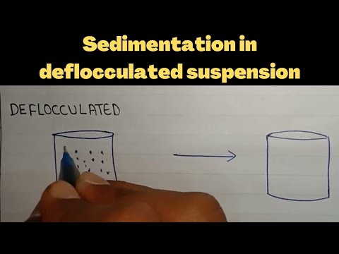 Sedimentation in deflocculated suspension | deflocculated suspension ...