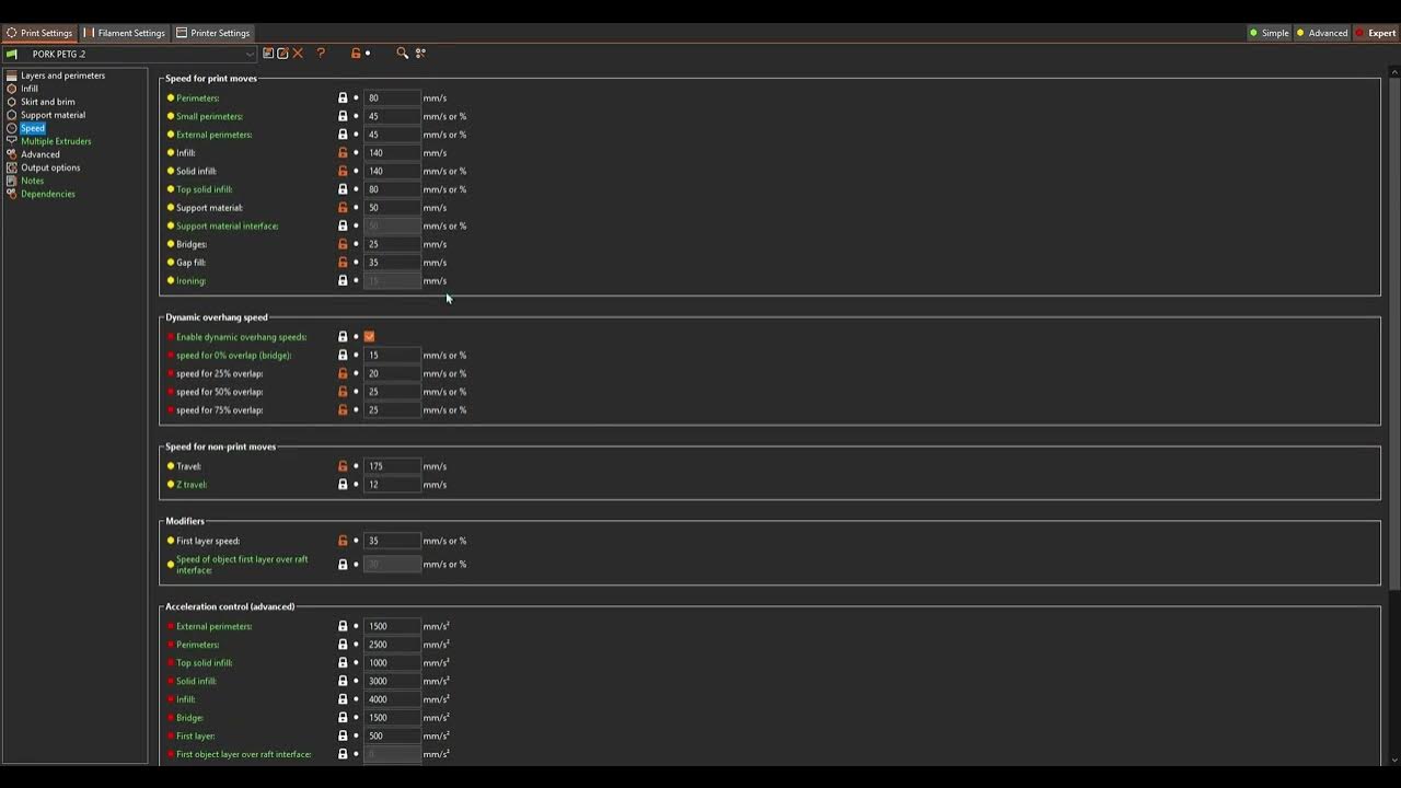 PrusaSlicer Settings, Overture PETG - YouTube