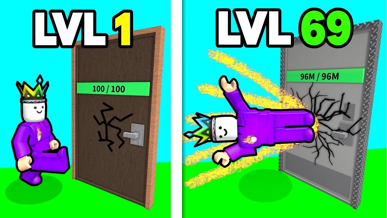 I Used LVL 69 KICK To Break Open Overpowered Doors On Roblox - YouTube