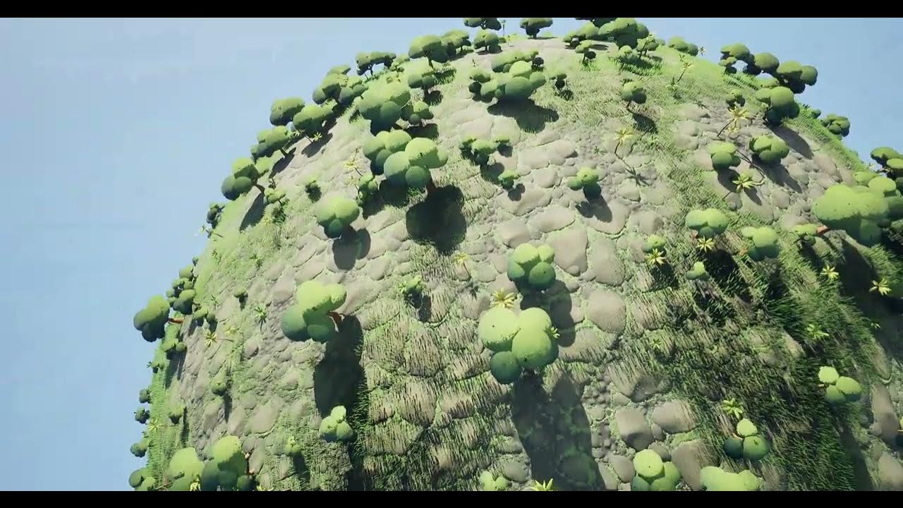 UE5 DevLog: PCG foliage on a Planet.. Attempt 1 - YouTube