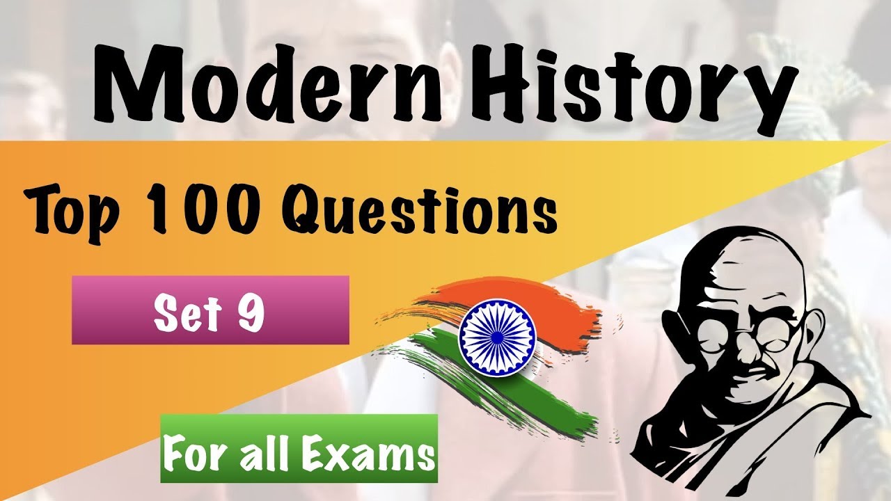 Modern History top 100 Questions for all competitive exams set 9 - YouTube