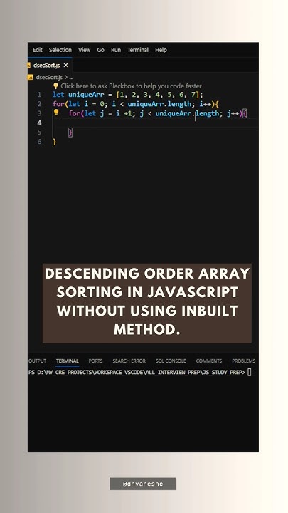 Javascript interview question sort the array in descending order. #shorts #coding #programming # ...