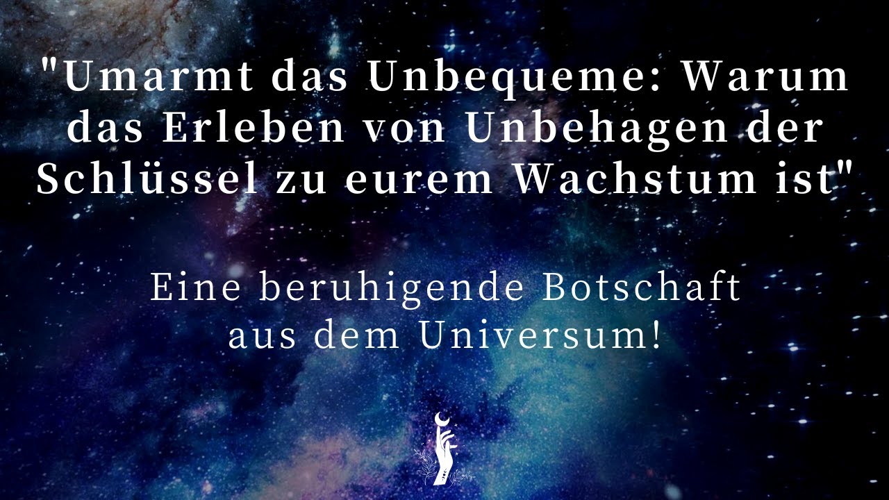 "Umarmt das Unbequeme: Warum das Erleben von Unbehagen der Schlüssel zu ...