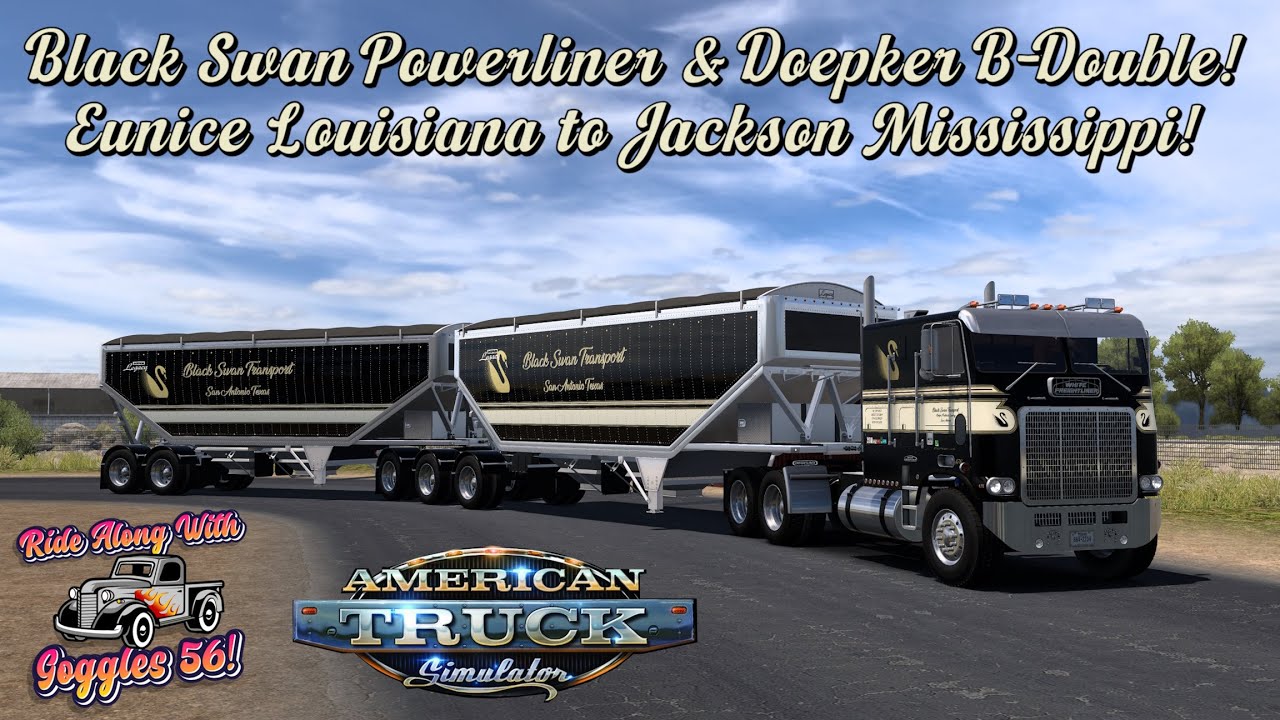 ATS | Freightliner Powerliner Update| Eunice Louisiana to Jackson ...