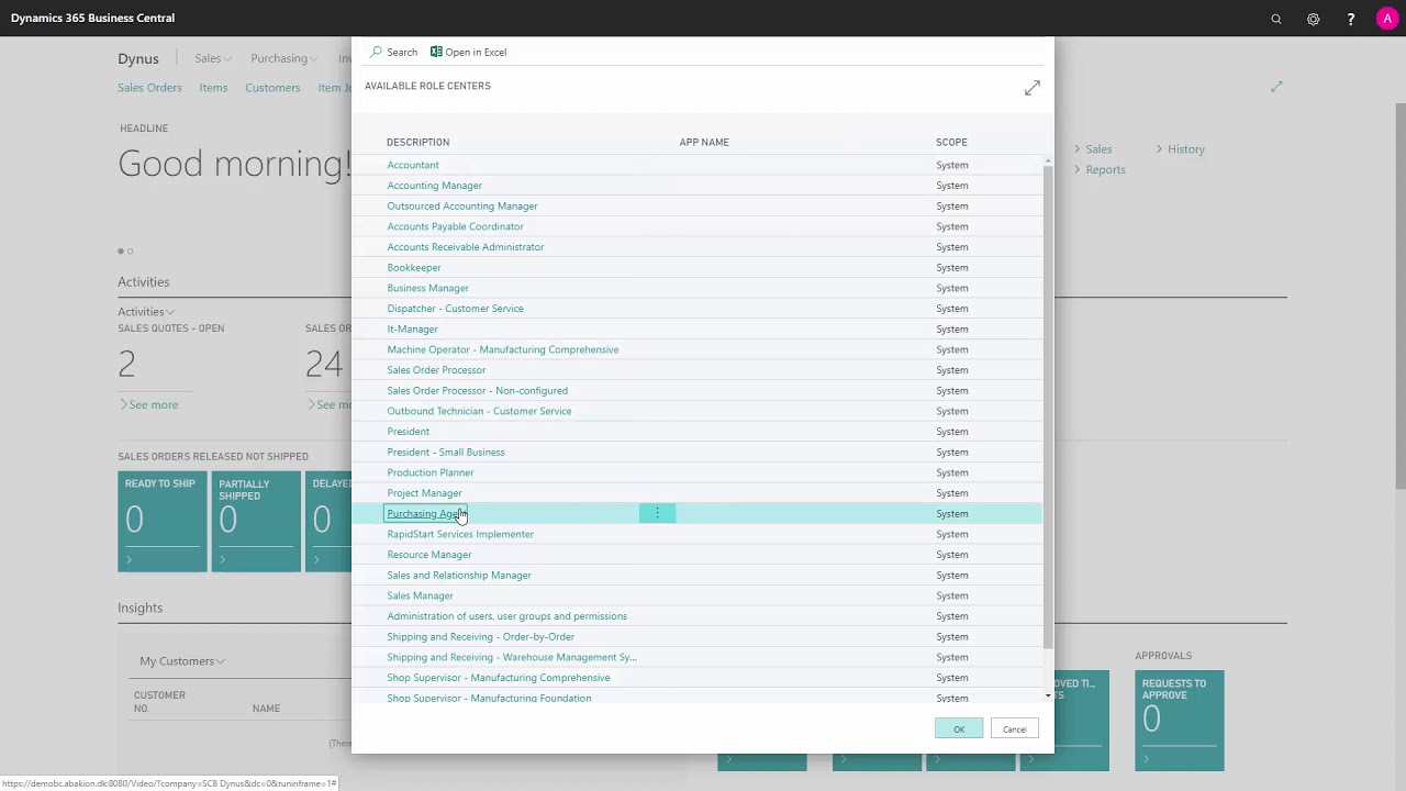 How to change the Role Center - Microsoft Dynamics 365 Business Central ...