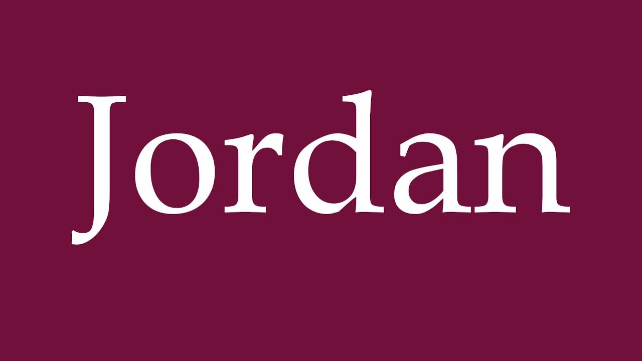 How to Pronounce ''Jordan'' Correctly in German - YouTube