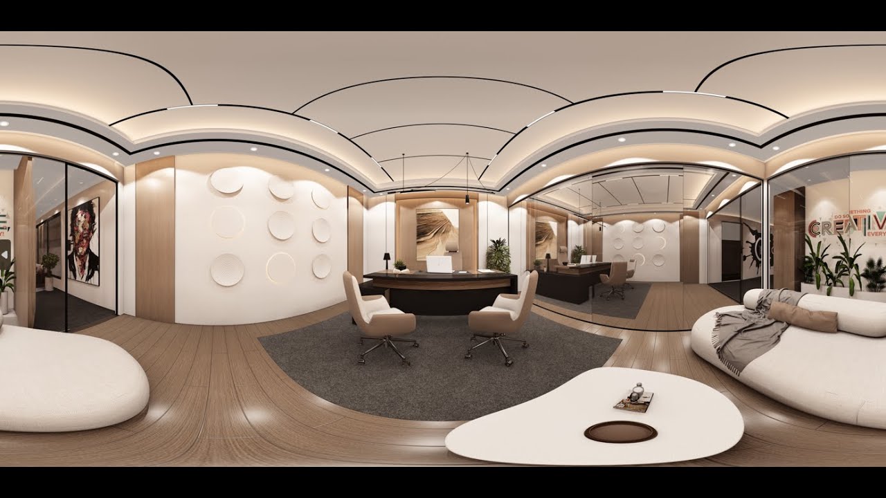 Office interior design | Small office | Office fit out | 360 video ...