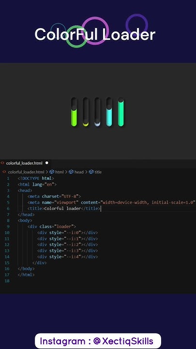 Colorful Loader Using Html And Css Webdevelopment Css Html Xectiq Coding Youtube
