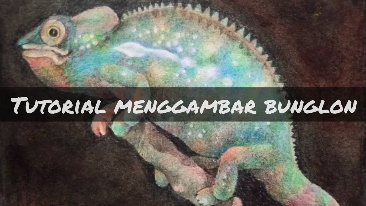 PainTpasteL | tutorial cara menggambar hewan kadal ijo alias bunglon ...
