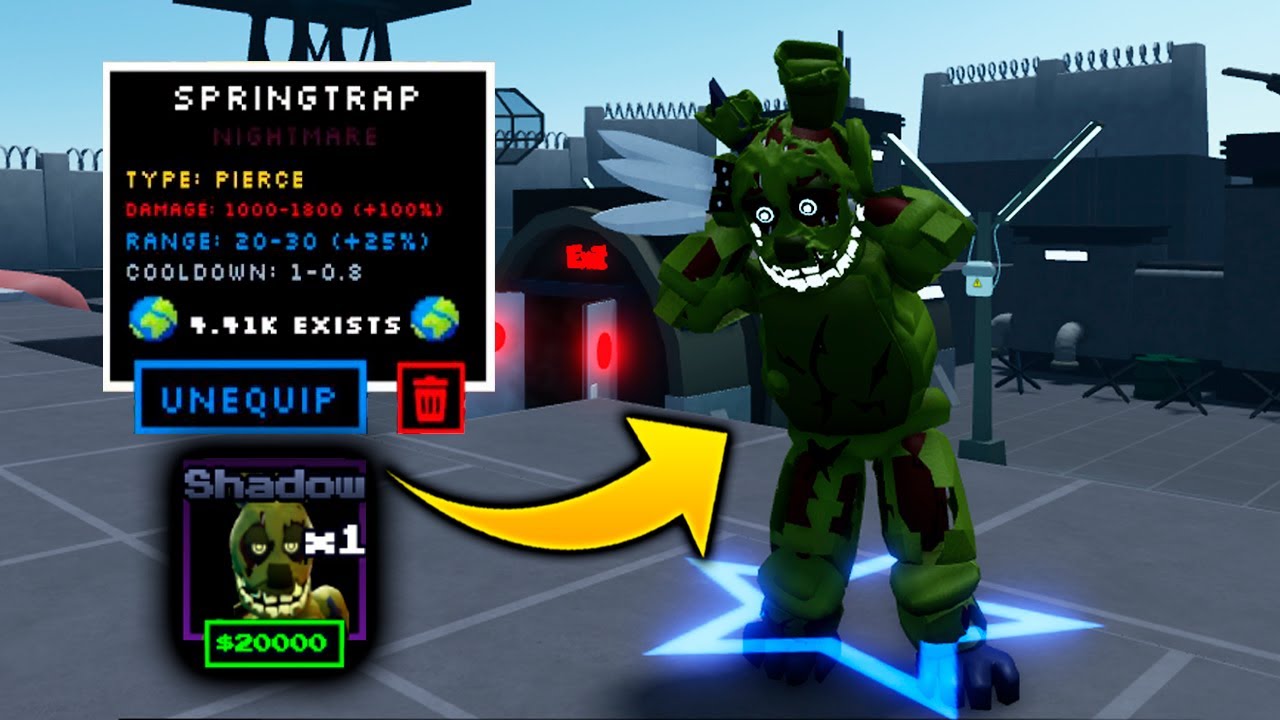 🎉Conseguimos a Springtrap Secreto en Five Nights TD Roblox - YouTube