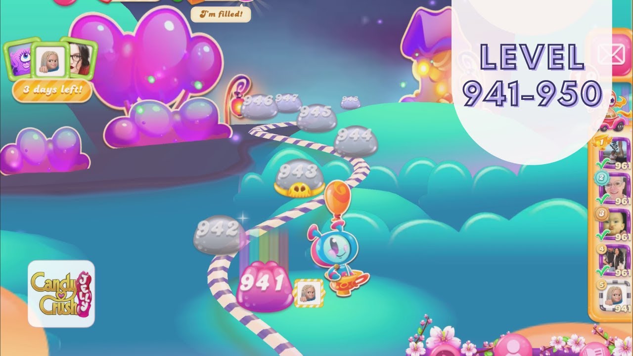 #95 Candy Crush Jelly Saga [ LV.941-950 ]キャンディクラッシュゼリー攻略 レベルクリア 桜シーズン ...