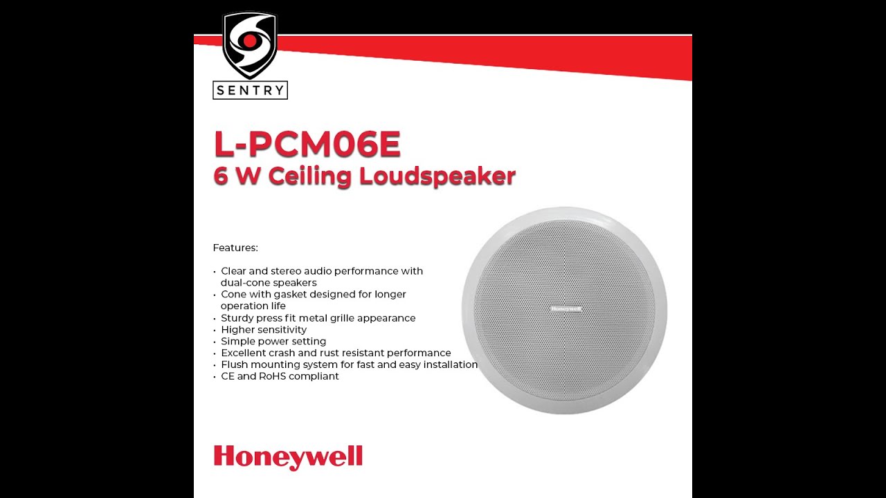 unboxing HONEYWELL 6W CEILING LOUDSPEAKER L-PCM06E - YouTube