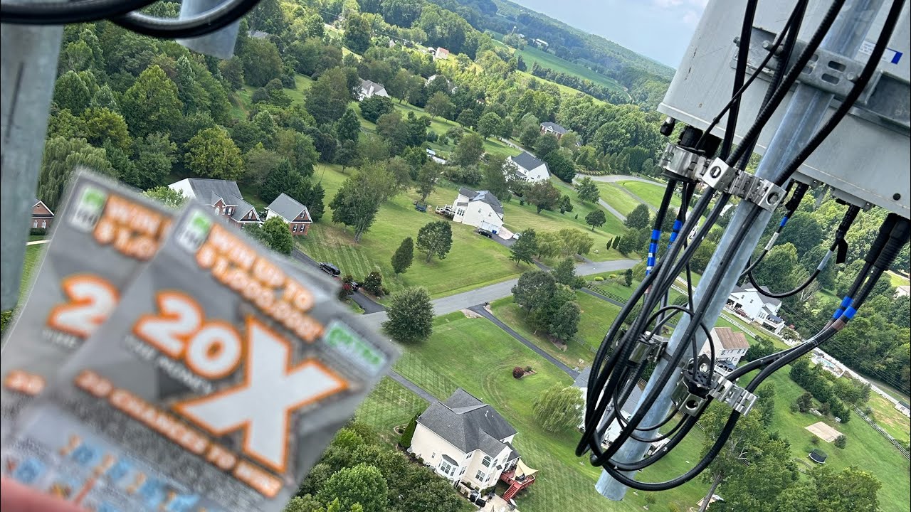 Scratching at new heights from tower! 20x the Money 💵 Virginia lottery ...