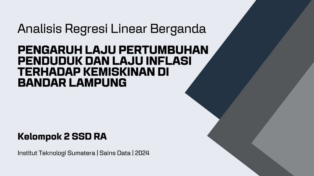 Presentasi "Analisis Regresi Linear Berganda" | Program Studi Sains ...