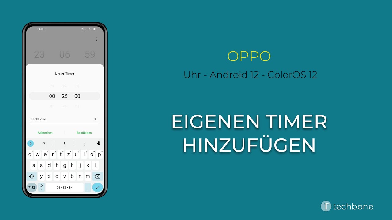 Eigenen Timer hinzufügen - Oppo [Android 12 - ColorOS 12] - YouTube