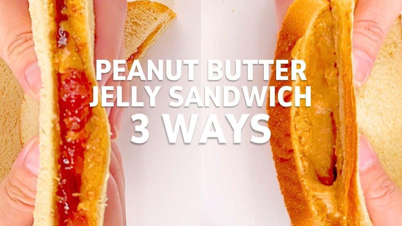 How To Make PBJ Sandwich | Peanut Butter Jelly Sandwich In 3 Ways - YouTube
