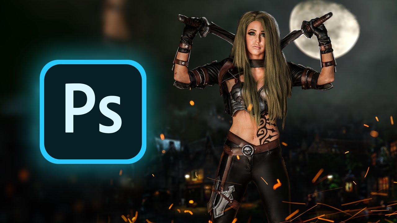 The warrior - Photoshop Photo manipulation Tutorial - YouTube