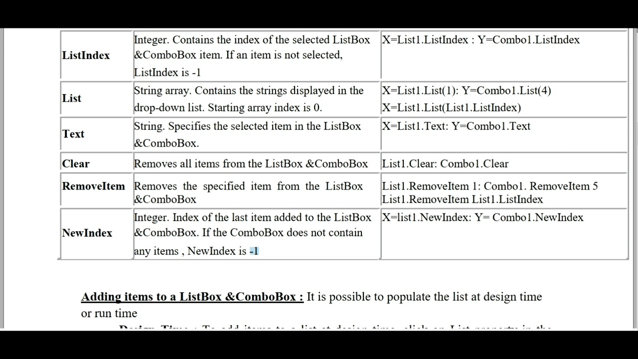 List & combo box.lecture 9 third stage - YouTube