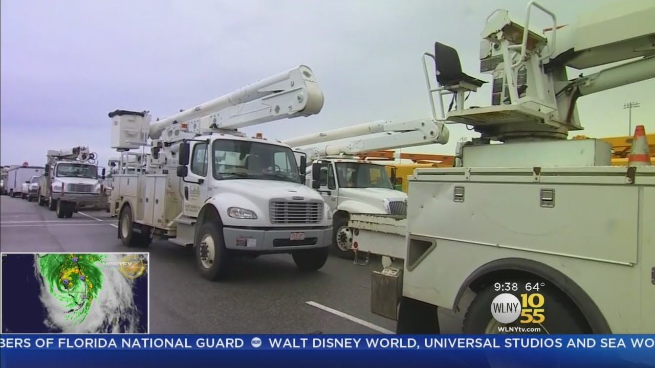 Area Utility Crews Head To Florida To Help - YouTube