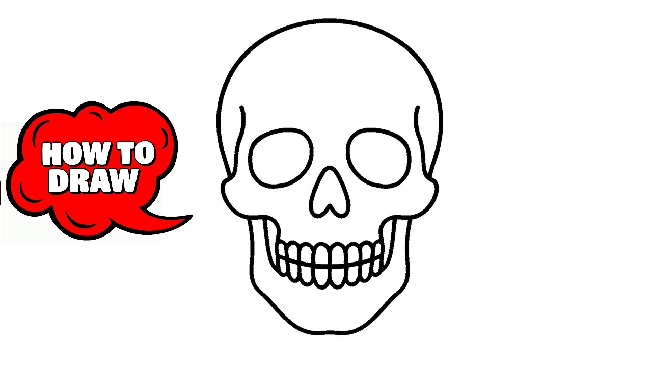 How to Draw a Skull (Easy Step-by-Step for Beginners) - YouTube