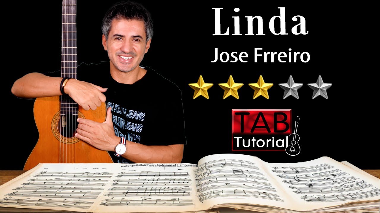 Linda by Jose Frreiro | Fingerstyle Tutorial + Sheet & Tab - YouTube