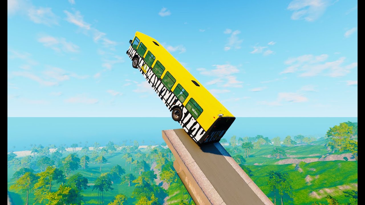 Downhill Mayhem Map Bus Accident BeamNG Drive | Fahim Gaming - YouTube